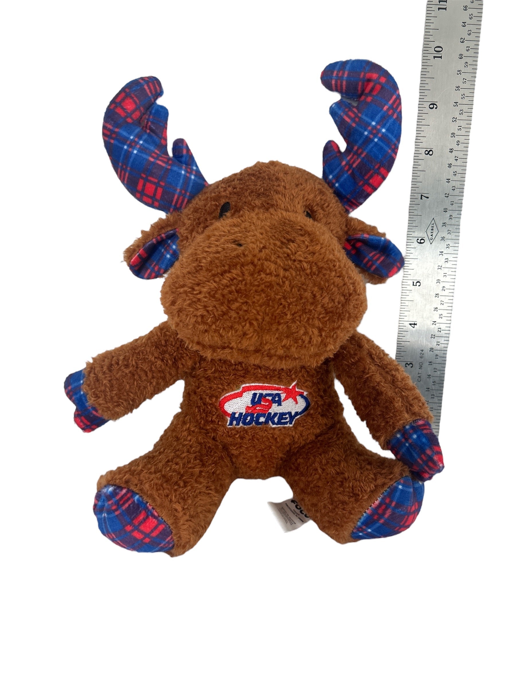 USA Hockey Officially Licensed Logo 10 Inch Sherpa Moose Plush ...