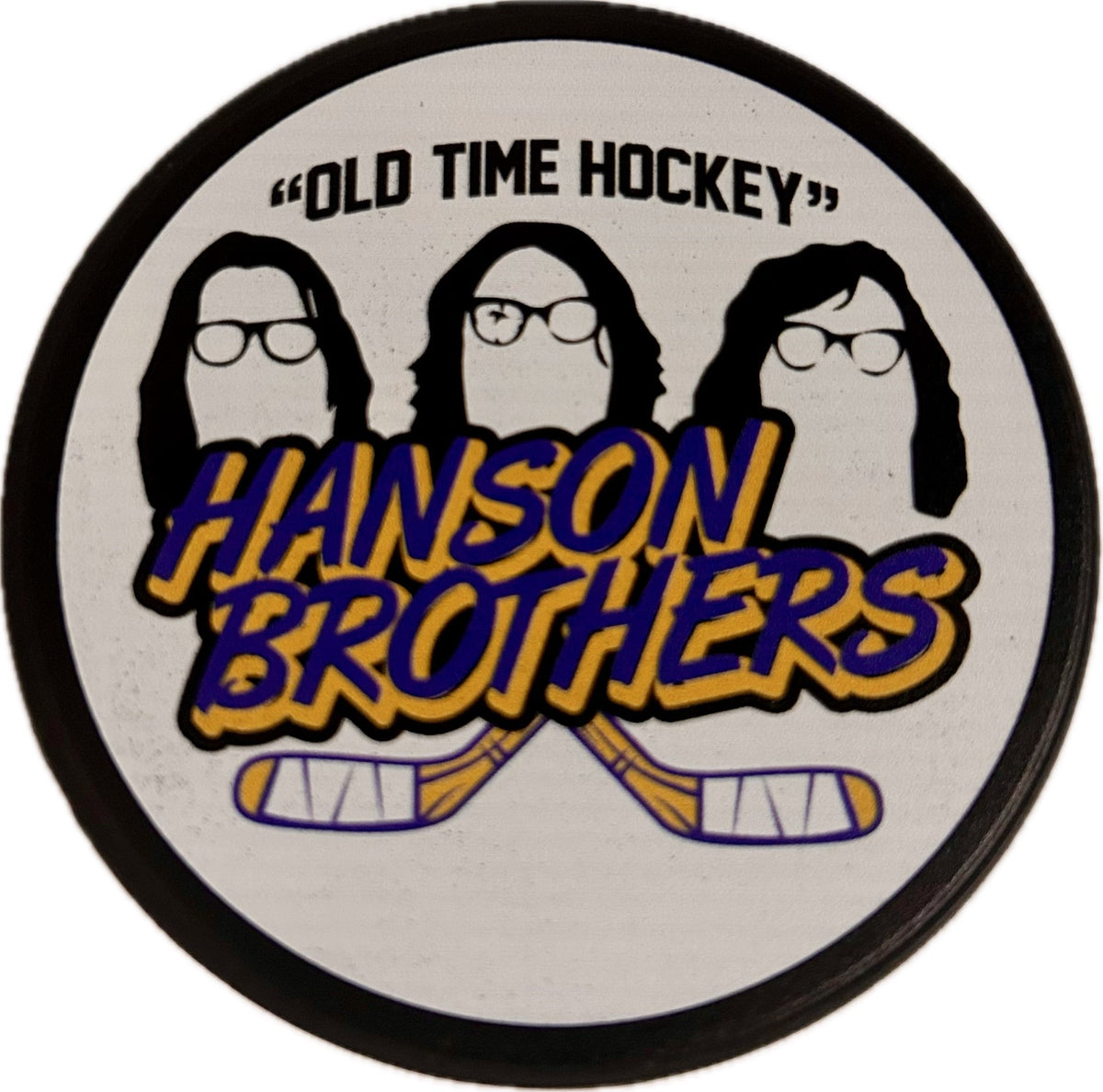 Slap Shot Chiefs Hanson Brothers Replica Hockey Puck – Vintage Ice Hockey