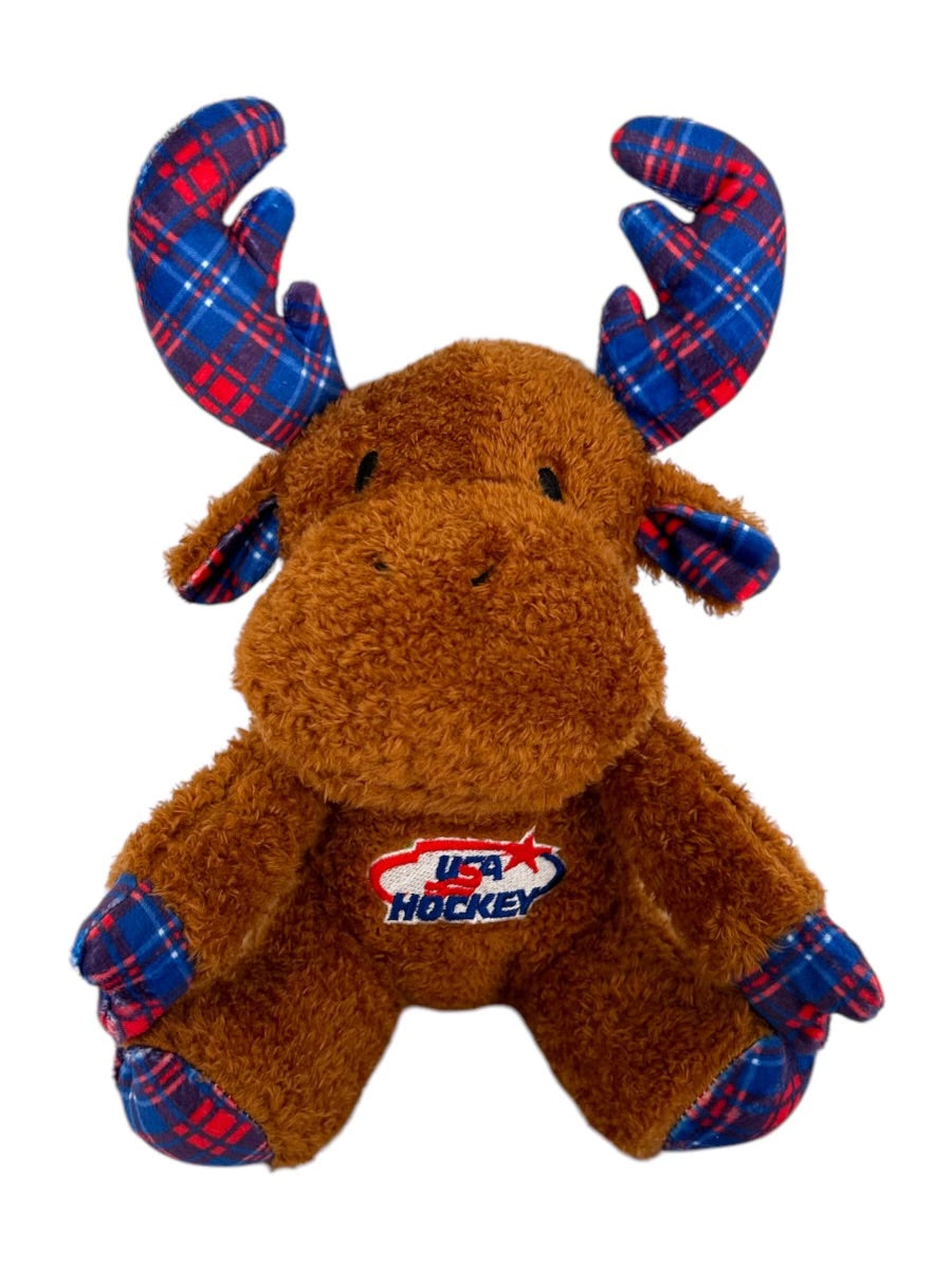 USA Hockey Officially Licensed Logo 10 Inch Sherpa Moose Plush ...