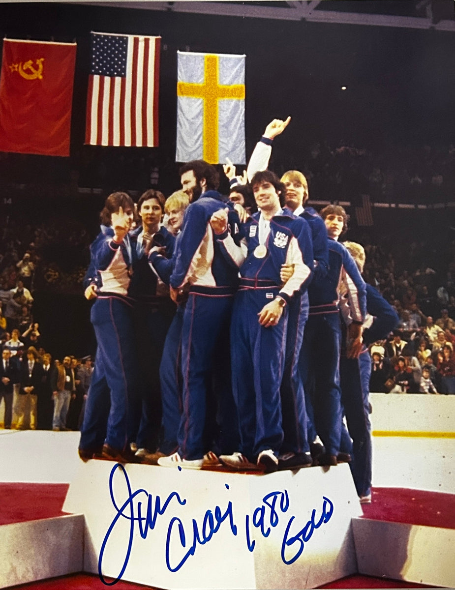 Jim Craig 1980 Gold Signed Photo 8"X10" Miracle on Ice USA Hockey Team ...