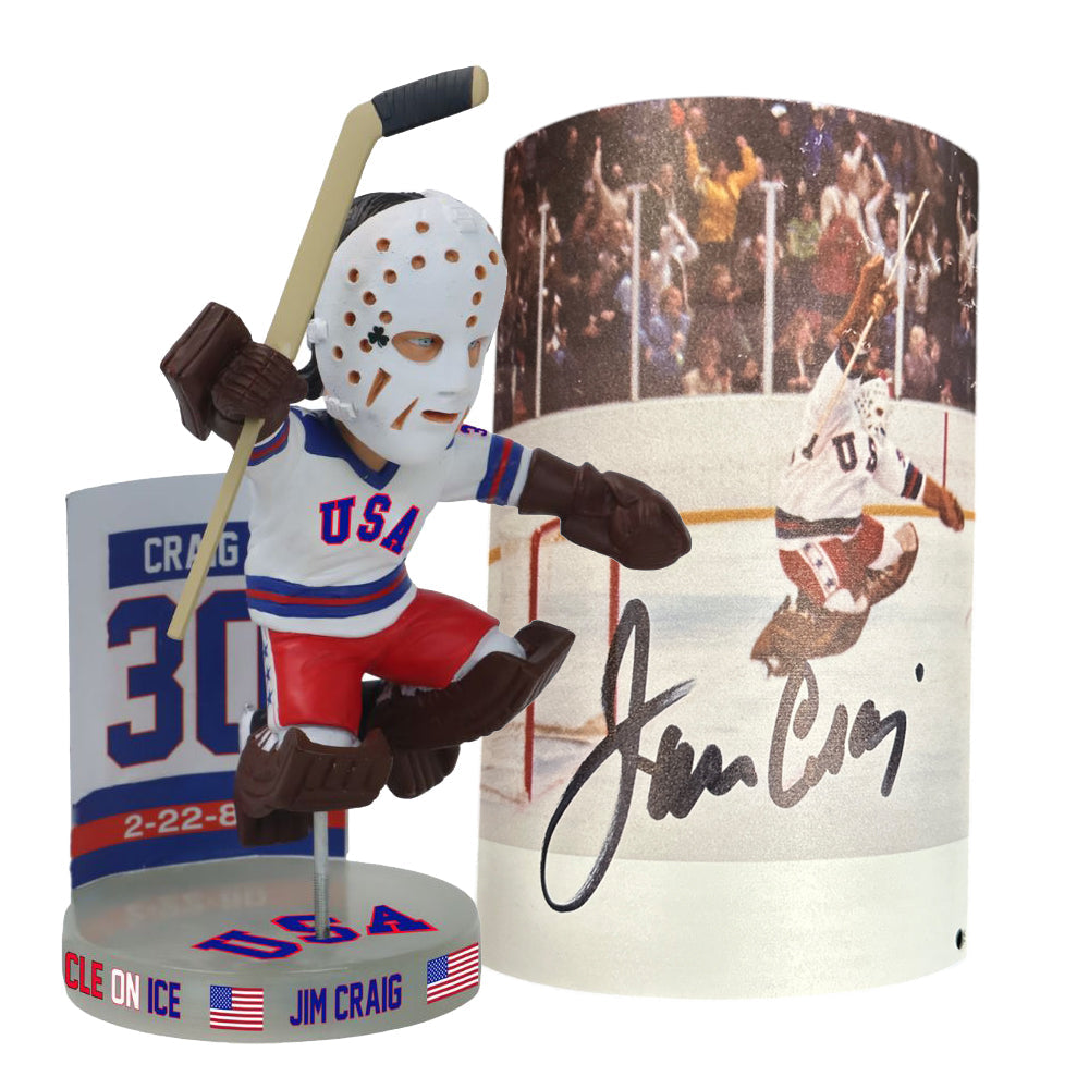 Jim Craig Signed 1980 Olympics Lake Placid Miracle on Ice 6” Bobblehea ...