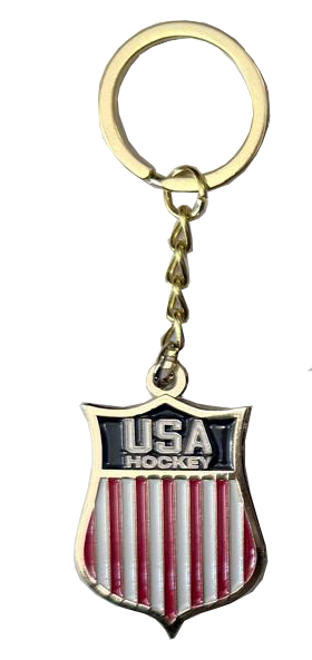 USA Hockey official Shield logo Key Chain – Vintage Ice Hockey