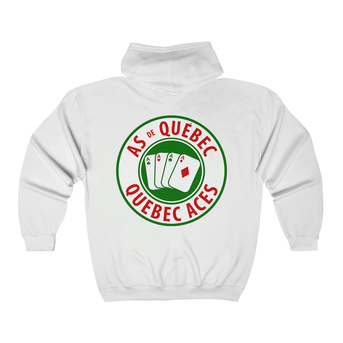 Quebec Aces 1950s Style Hoodie (Zip) – Vintage Ice Hockey