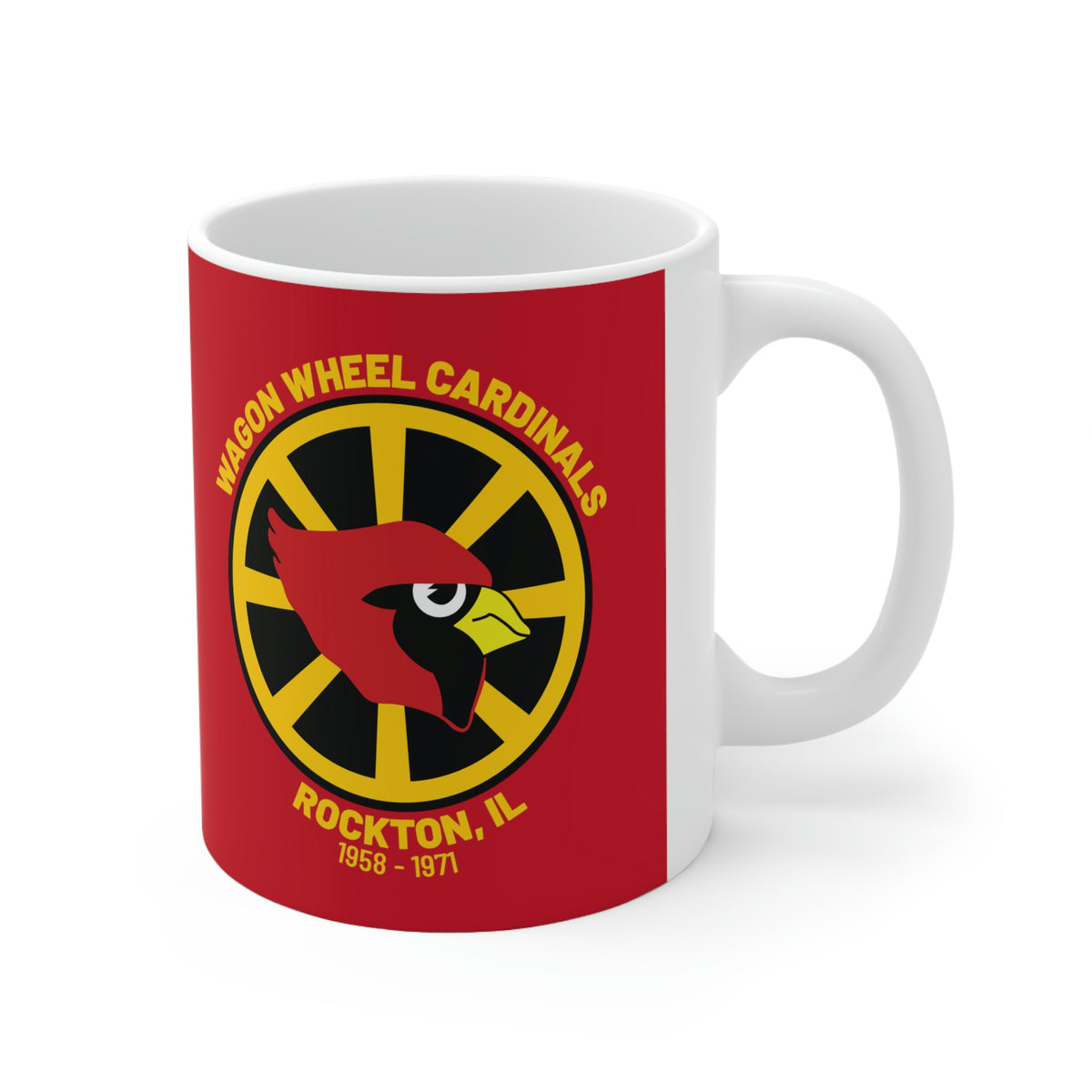 Wagon Wheel Cardinals Mug 11oz – Vintage Ice Hockey