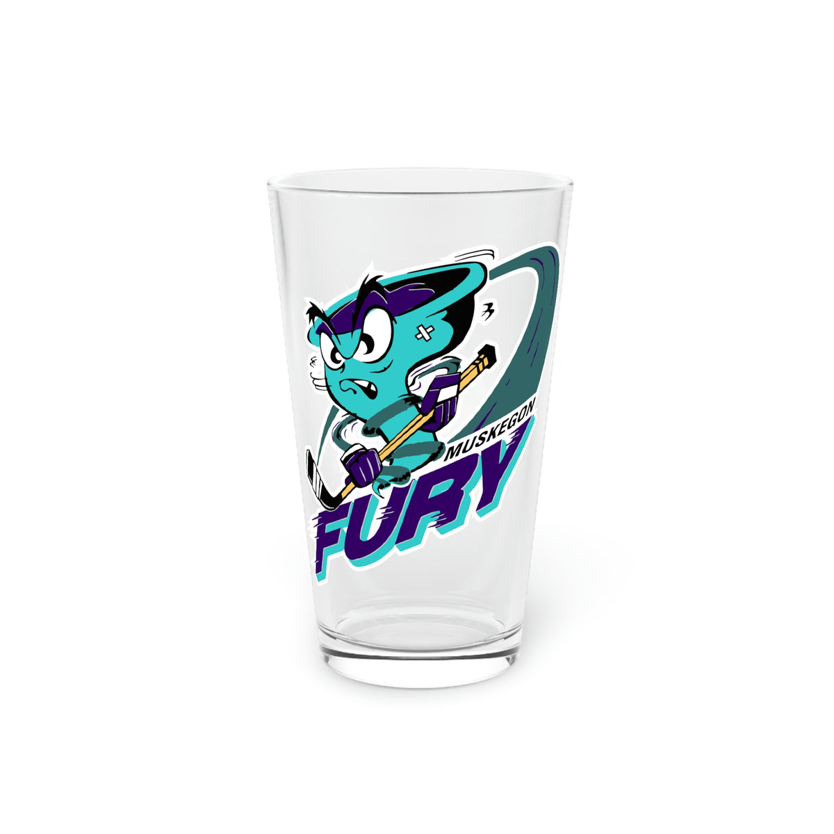 Muskegon Fury Pint Glass – Vintage Ice Hockey