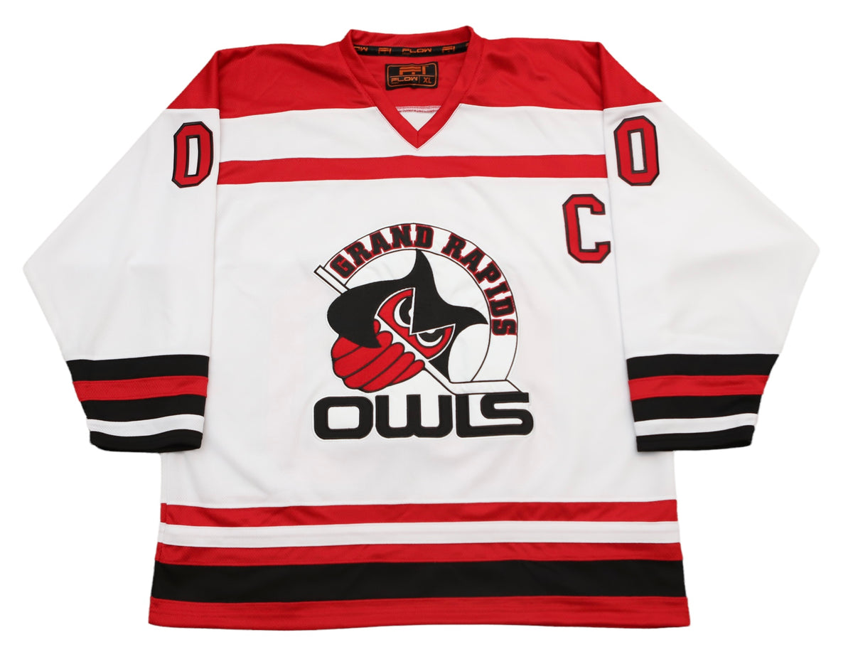 Grand Rapids Owls™ Modern White Jersey (CUSTOM - PRE-ORDER) – Vintage ...
